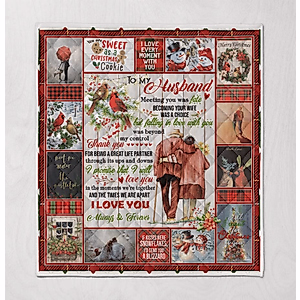 To My Husband Home For Christmas Blankets, (Fleece Blanket, 30x40)
