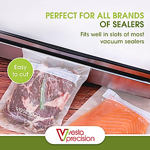 Vesta Vacuum Sealer Bags Rolls | 11x16 3 pack | ideal for Food Saver, Seal a Meal | fits well in roll slots of sealers | BPA Free, Heavy Duty | Great for food vac storage or sous vide