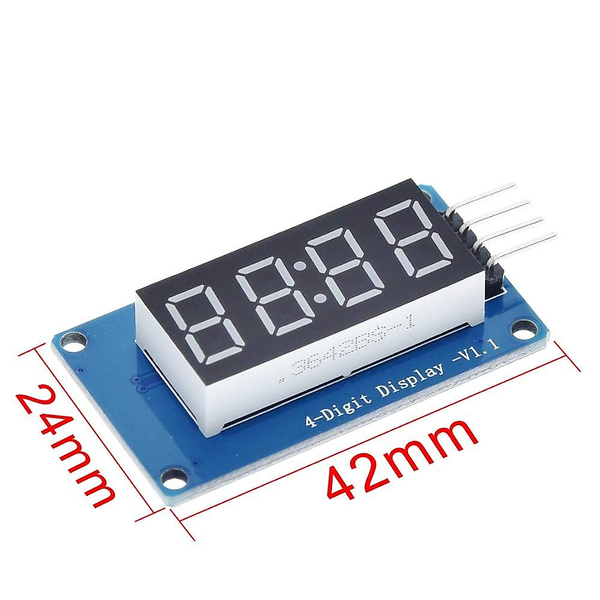 Seazoon 2PCS 4 Bits Digital Tube LED Display Module Board W/Clock Display TM1637 for Arduino Oc65