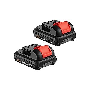 FirstPower 12V 4.0Ah DCB120 Battery Replacement - Compatible with Dewalt 12V Lithium Ion Max Power Tools DCB120 DCB121 DCB127-2Packs