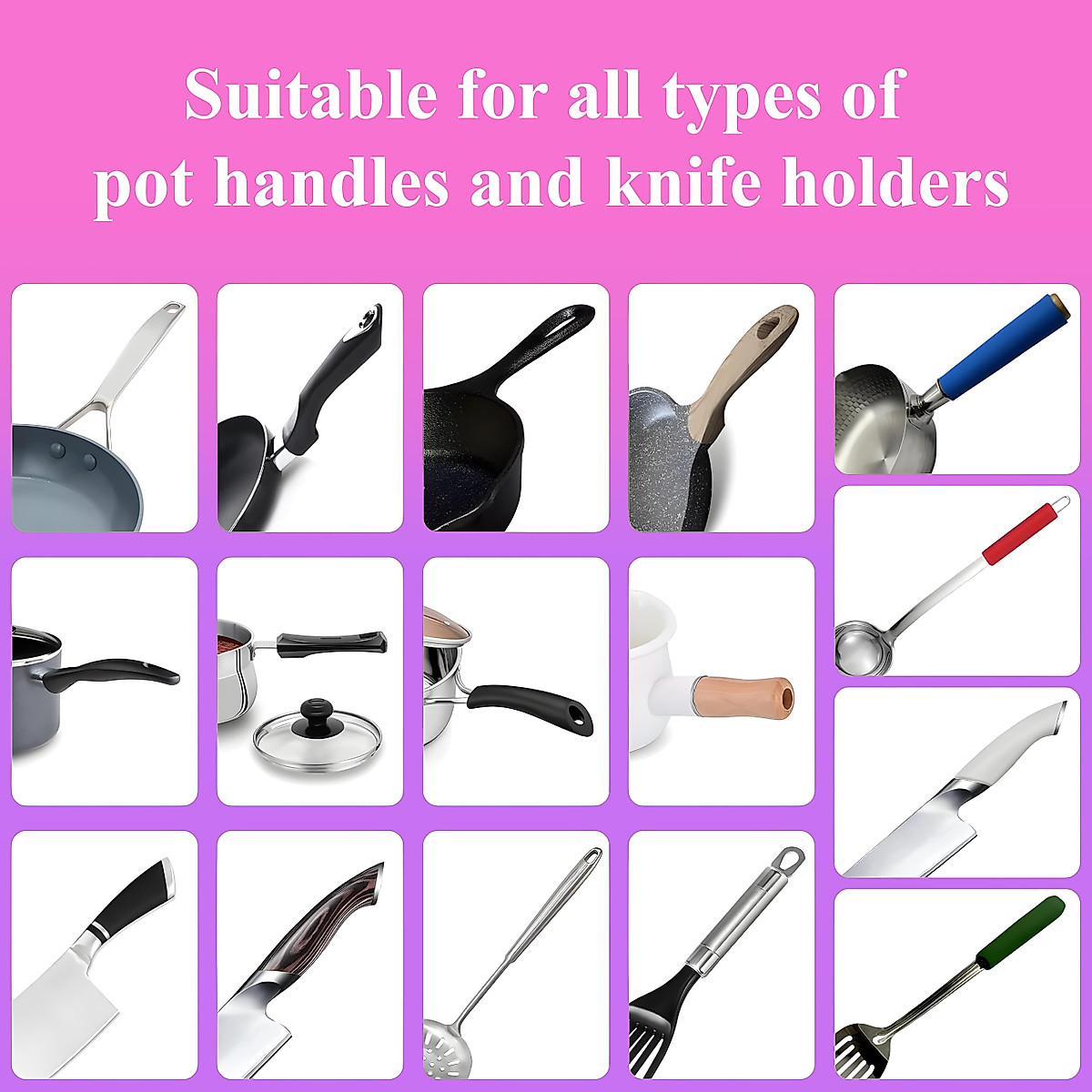 Generic Silicone Pan Handle Sleeve,Cast Iron Handle Cover for Frying Pan,Spatulas,Skillet, Wok, Pot,Ladles and Skimmers etc,Durable and Easy to Install, Dark gray, 43-160