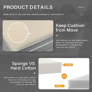 Wicker Patio Furniture 6 Pieces Outdoor Sectional Sofa Patio Conversation Sets Patio Loveseat Outdoor Sofa with Patio Storage Box and Non-Slip Grey Cushions