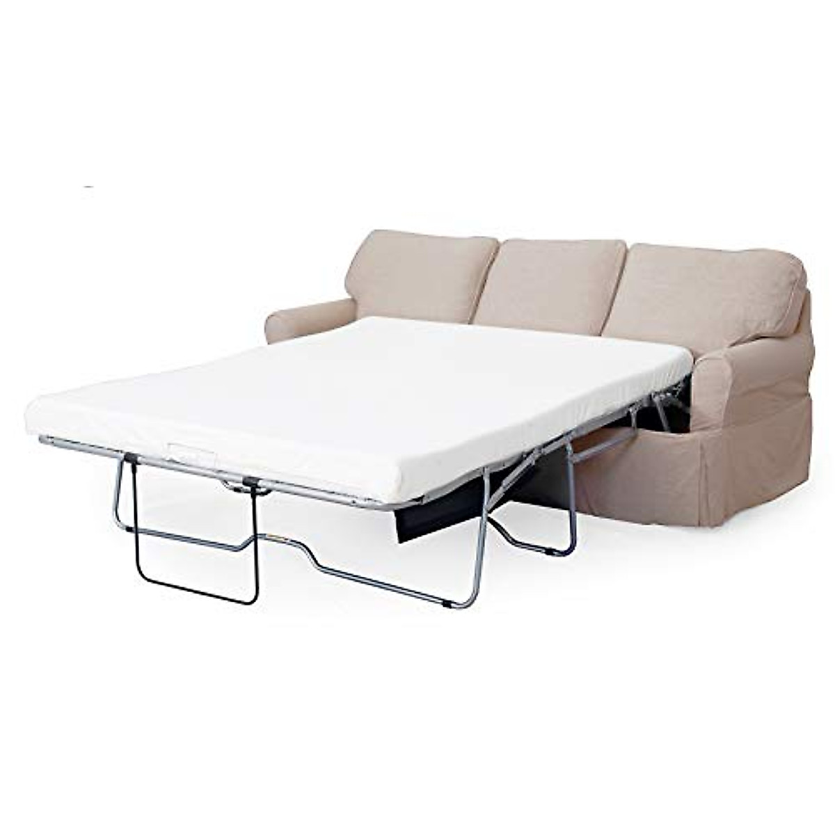 Sunset Trading Horizon Slipcover and Sleeper Sofa, 36” H x 65” D x 85” W, Linen