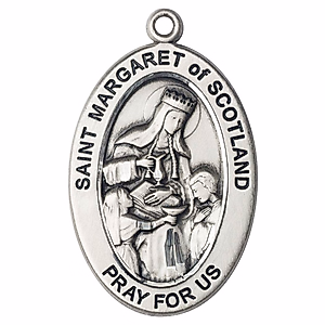 Sterling Silver St. Margaret of Scotland Pendant