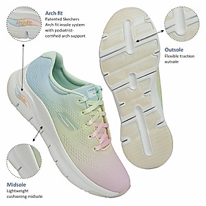 Skechers-Womens-Arch FIT-Dreamy Day -Sneakers, Multicolor, 5 UK (8 US)