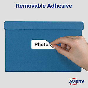 Avery Removable Print/Write Labels, 1 x 3 Inches, White, Pack of 250 (5436)