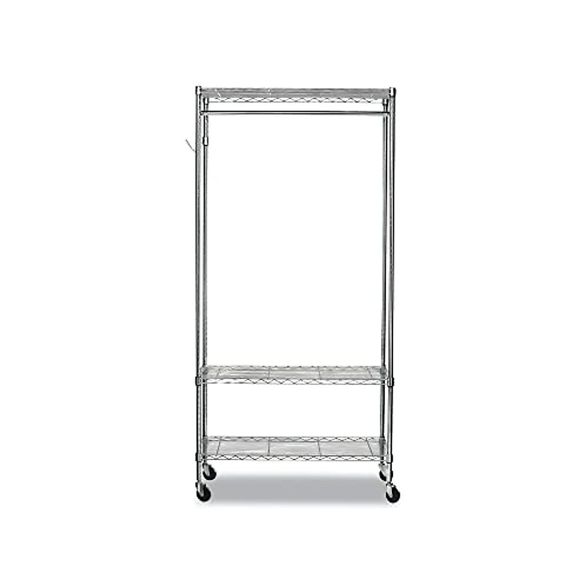 Alera ALEGR364818SR Wire Shelving Garment Rack, Coat Rack, Stand Alone Rack W/casters, Silver
