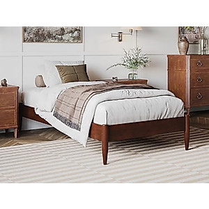 AFI, Pasadena 14" Twin XL Wood Basic Platform Bed Frame, Walnut