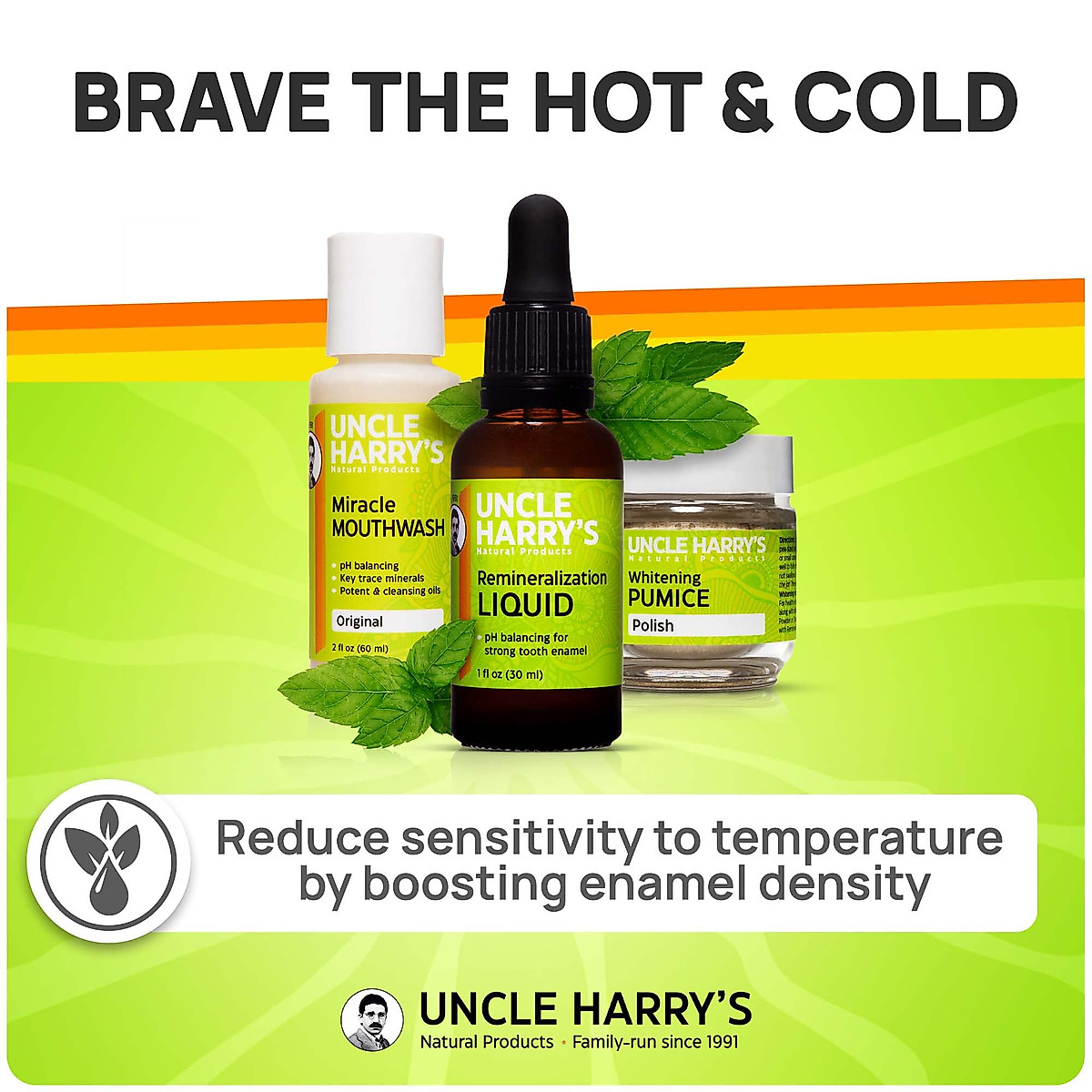 Uncle Harry's Natural Remineralization Kit with Tooth Whitening - 3 Products Strengthen Weak Enamel, Brighten Smile, & Correct Oral Care Issues (1 kit)
