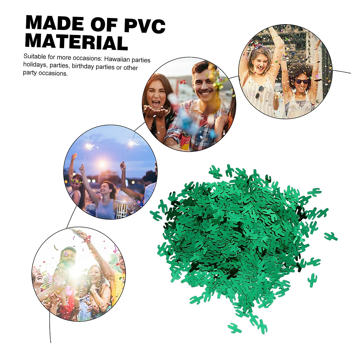 JOINPAYA 1 Pack cactus confetti star decor mexican decor plastic balloons pvc table scatter sprinkles Tropical party table Confetti Festival Sequins Party Decorative Confetti Party Confetti