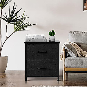 AZL1 Life Concept Storage Dresser Furniture Organizer Unit with 2 Drawers for Bedroom, Hallway, Entryway and Closets, Black