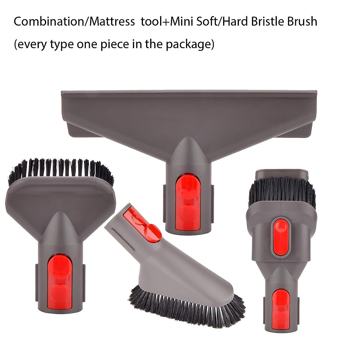 Replacement Attachments for Dyson V15 V12 V11 V10 V7 V8 Absolute Detect Traceless/Soft/Stiff Bristle Extension HoseBrush Crevice Tool