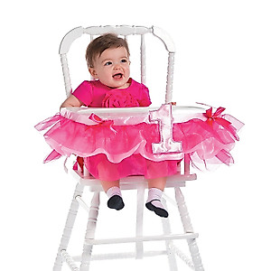 Fun Express - Pink Tulle High Chair Decor for Birthday - Party Decor - General Decor - Decorating Kits - Birthday - 1 Piece