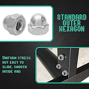 Piutouyar Acorn Cap Nuts Hex Nut 3/8-16, 304 Stainless Steel 18-8 Hex Dome Cap Nut (20Pcs)