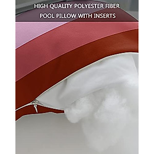 Recliner Head Pillow Ledge Loungers Chair Pillows with Insert Modern Sexuality Flag Asexual Purple and Brown Lumbar Pillow with Adjustable Strap Outdoor Waterproof Patio Pillows for Beach Pool, 2 PCS