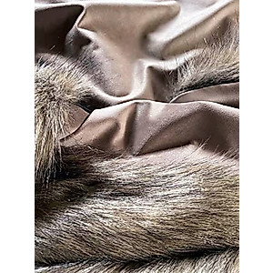 Starose Luxurious Faux Fur Throw Fake Wolf Fur Throw Blanket Couch Throw Bedspread Comforter Large Size (Brown, King)
