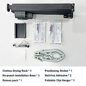 Clothes Drying Racks for Laundry, Clothes Drying Rack Foldable, Collapsible Clothes Drying Rack, Hanging Racks for Clothes, Wall Mounted, Tri Folding, Space Saver