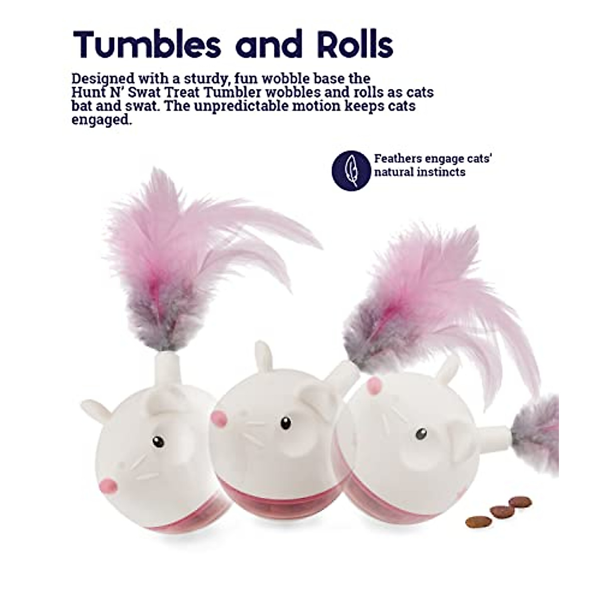 Catstages Hunt 'N Swat Treat Tumbler Treat Dispensing Cat Toy