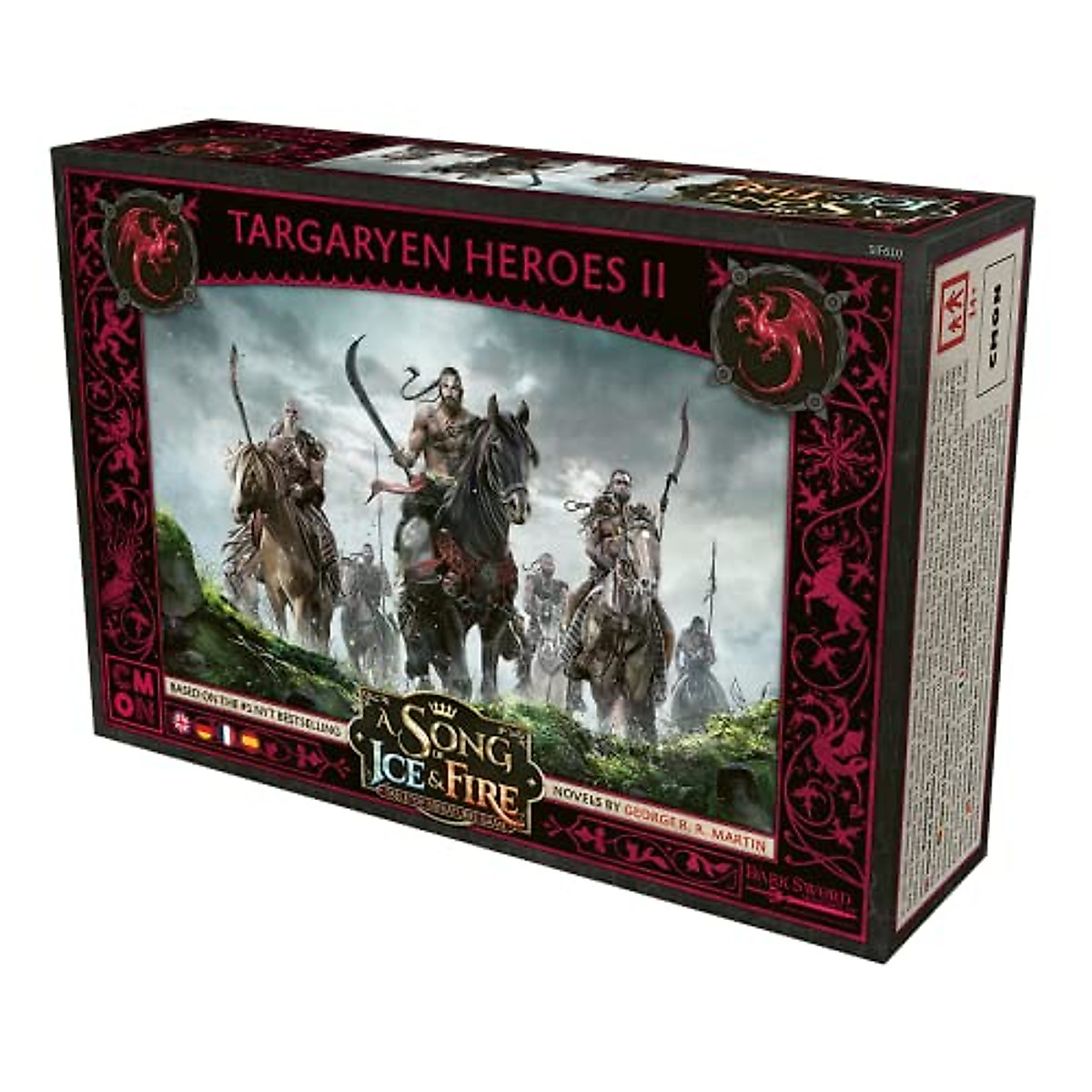 CMON A Song of Ice and Fire Tabletop Miniatures Targaryen Heroes II Box Set - Lead Legendary Heroes in Battle, Strategy Game for Adults, Ages 14+, 2+ Players, 45-60 Minute Playtime, Made