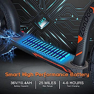 ZonDoo ZO02 Electric Scooter for Adults - 25 Miles Long Range & 20Mph Folding Commuter Electric Scooter - Big Fat Tire Bike Stylish Electric Scooter for Adults(Yellow)