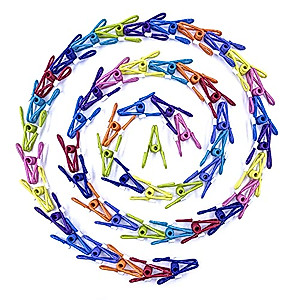 80pcs Multipurpose Clips Heavy Duty Metal Colorful High Elasticity Good Persistence Clothespins 2 Inch PVC Coated Sealing Food Paper Holder Clothesline for Laundry Kitchen Outdoor Home Travel Office