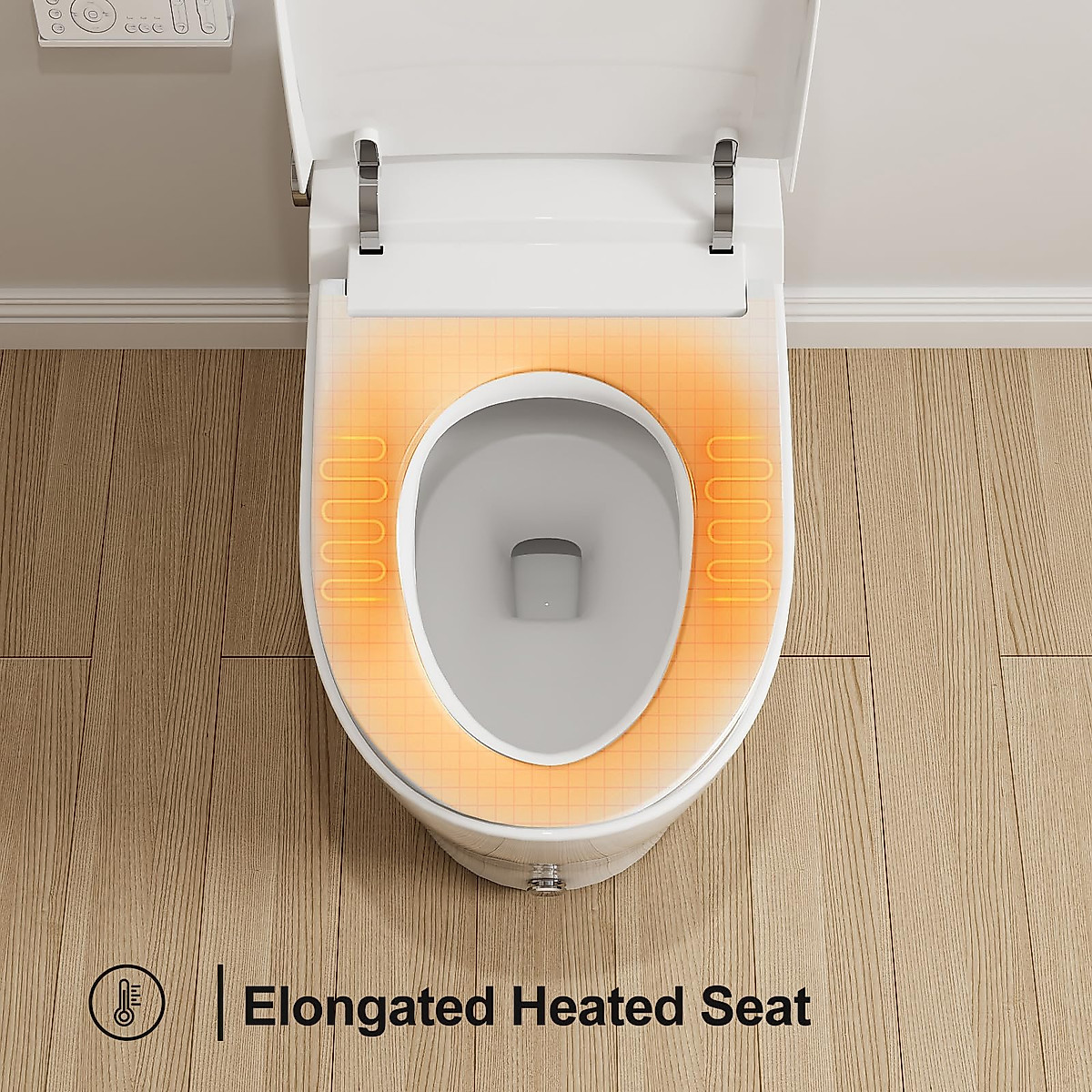 HOROW Luxury Smart Toilet, Upgraded and Modern with Bidet Built-in, Tankless Toilet with Automatic Powerful Flush, Auto Open/close Lid, Heated Bidet Seat, Instant Warm Water