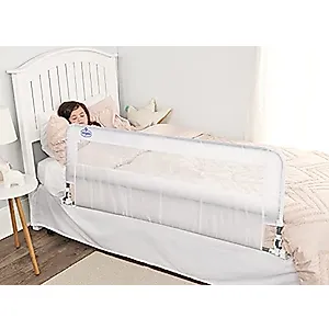 Regalo Hideaway 54-Inch Extra Long Bed Rail Guard, with Reinforced Anchor Safety System