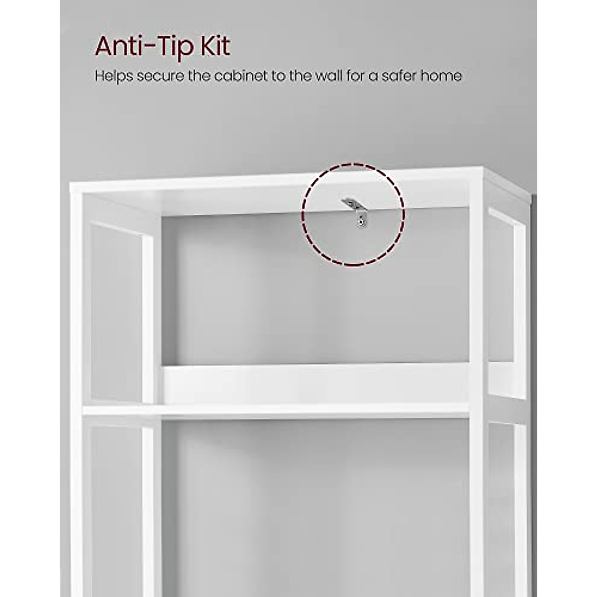 VASAGLE Bathroom Storage Cabinet, Freestanding Linen Tower, Tall Bookcase with 3 Open Shelves, 1 Large Drawer, 12.8 x 23.6 x 60.6 Inches, for Entryway, Kitchen, Study, White UBBC67WT
