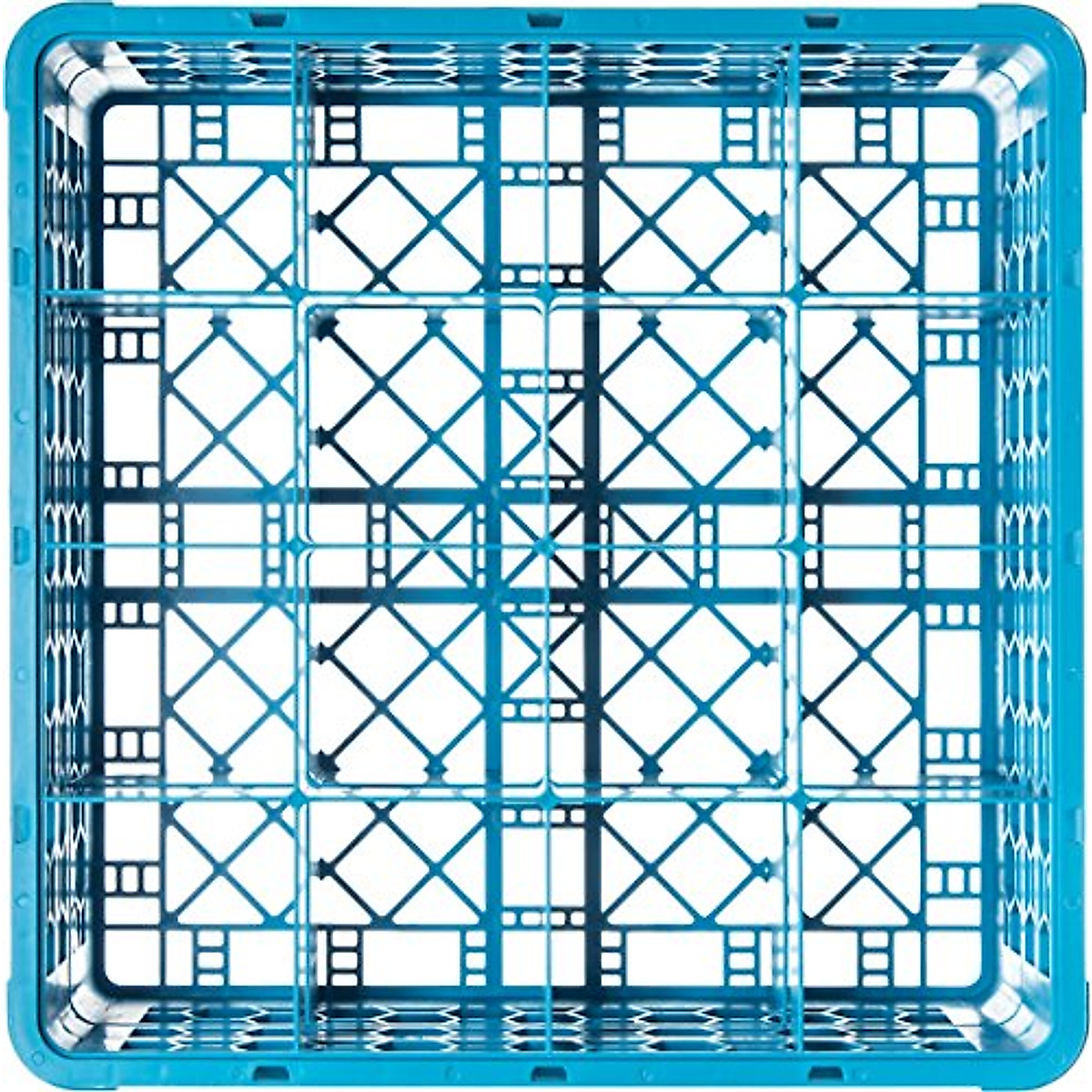 Carlisle FoodService Products RG16-214 FBA_RG16214 16 Compartment Glass Rack with 2 Extenders, 7.12", Blue