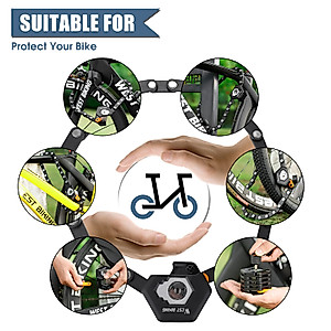 West Biking Folding Bike Lock - Compact Bicycle Lock with 3 Keys, Lightweight Bicycle Foldable Lock with Mounting Bracket, Bike Lock with Anti-Theft Alloy Steel