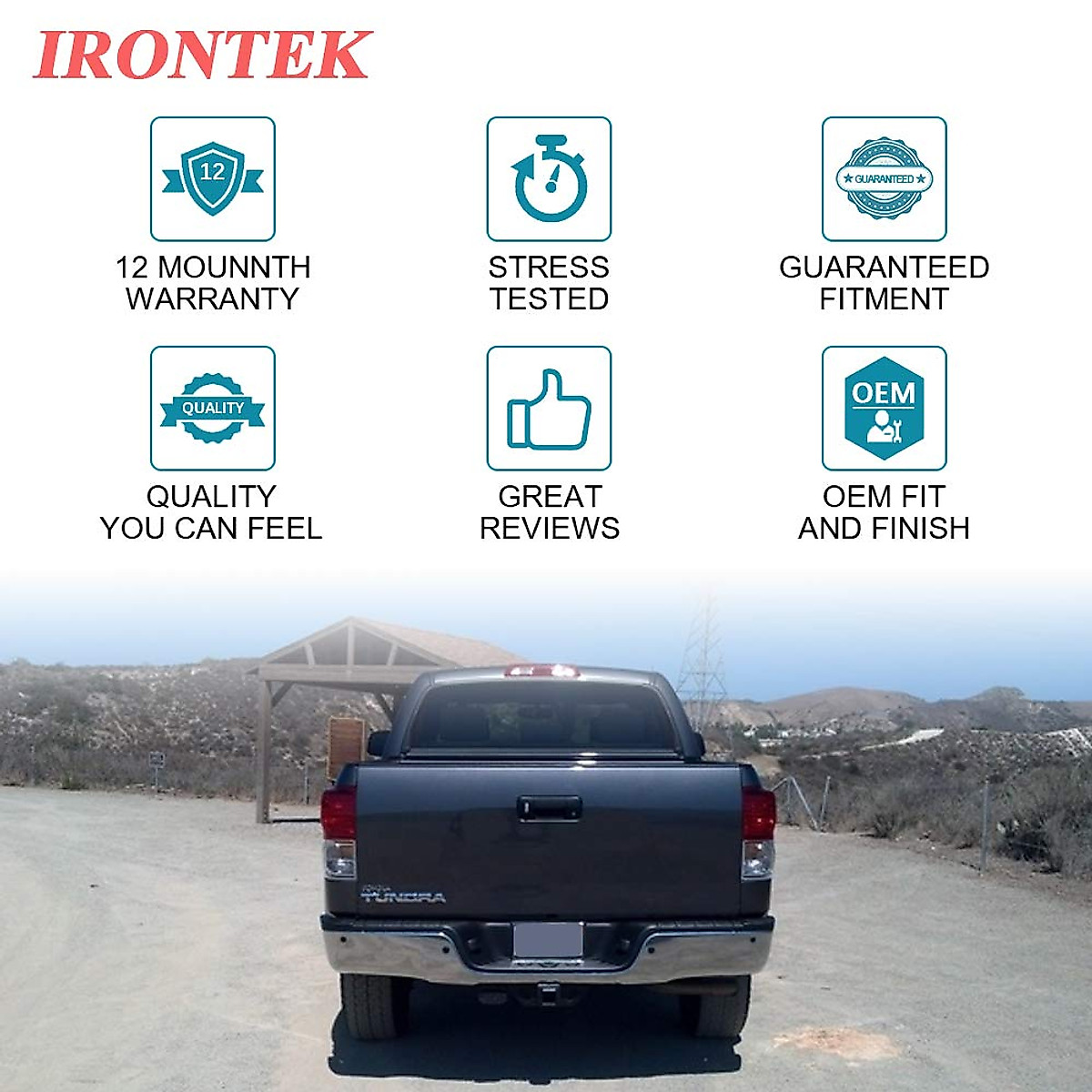 IRONTEK Exterior Tailgate Handle Textured Black Door Handle fits 2007-2013 for Toyota Tundra Replace: 69090-0C040 690900C040 81213 1PCS