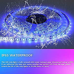 LED Boat Strip Lights, 32.8FT Marine Pontoon Led Lights, Waterproof Boat Interior Light, Under Gunnel Lights, Boat Deck Light, Night Fishing Lights, Good for Pontoon Bass Fishing Yacht Kayak (Blue)