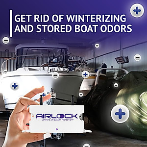 Airlock Boat Odor Air Purifier - Marine Air Purifier for Fresh Clean Air | Boat Accessories | Easy to Install | Maintenance-Free | Deodorizer Odor Eliminator
