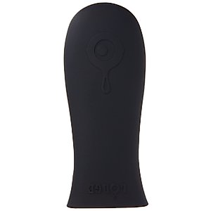 Lodge Silicone Hot Handle Holder - Dishwasher Safe Hot Handle Holder Designed for Lodge Cast Iron Skillets 9 Inches+ w/ Keyhole Handle - Reusable Heat Protection Up to 500° - Black