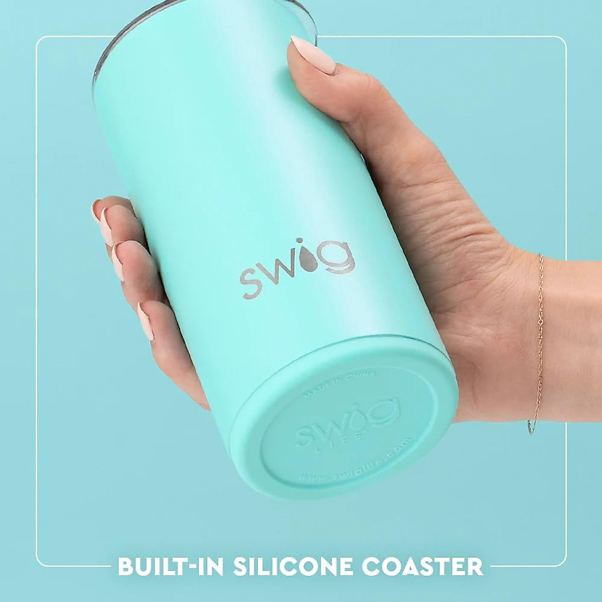 Swig Life 12oz Insulated Tumbler, Travel Coffee Tumbler with Lid, Cup Holder Friendly Travel Coffee Mug, Stainless Steel Thermos (Faboolous)