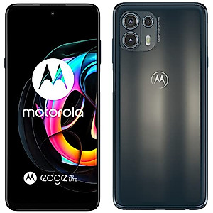 Motorola Edge 20 Lite PANE0013GB Dual-SIM 128GB ROM + 8GB RAM (GSM Only | No CDMA) Factory Unlocked 5G Smartphone (Electric Graphite) - International Version