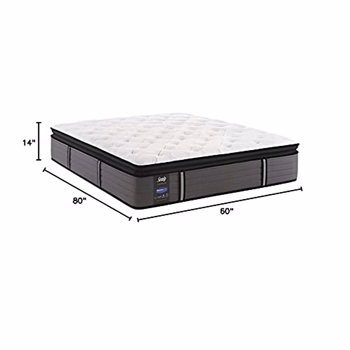 Sealy Response Premium 14-Inch Cushion Firm Euro Pillow Top Mattress, Queen, Made in USA, 10 Year Warranty