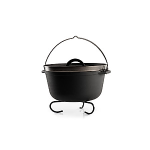 GSI Outdoors Guidecast 5qt Dutch Oven | Cast Iron Dutch Oven for Camping, Cabin and Home Kitchen