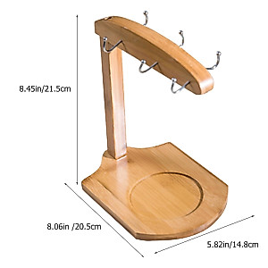 LABRIMP Elegant Mug Storage Rack Hooks Decorative Water Cup Holder Dish Storage Organizer Kitchen Countertop Cafe Display