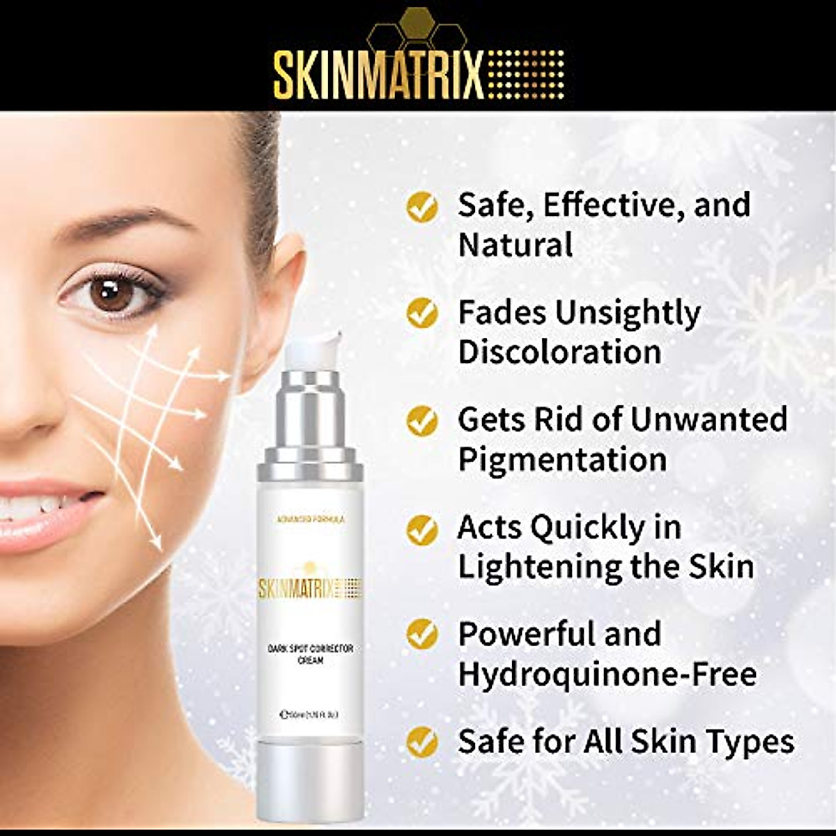 Dark Spot Corrector- Skin Brightening Cream Naturally Fades Spots and Marks for Face & Body. Repairs Uneven Skin Tone & Complexion. Removes Age Spots, Freckles, & Acne Scars.