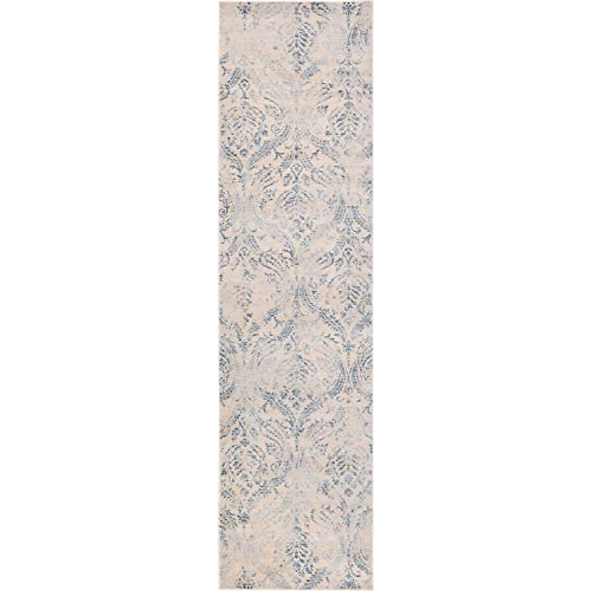 Unique Loom Paris Collection Pastel Tones Traditional Distressed Blue Runner Rug (2' 7 x 10' 0)