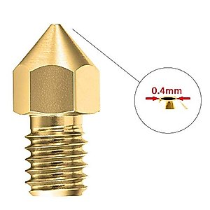 25PCS 0.4MM MK8 3D Printer Brass Extruder Nozzles with 5 Cleaning Needles and Metal Storage Box for Creality Ender 3 Ender 3 pro Ender 5 CR-10 MK8 Makerbot Anet A8 Anet A6
