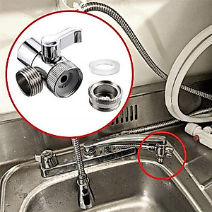 GAJUST M22/M24 Switch Faucet Adapter Kitchen Sink Splitter Diverter Valve Water Tap Connector for Toilet Bidet Shower Bathroom Kitchen (Color : Zinc Alloy)