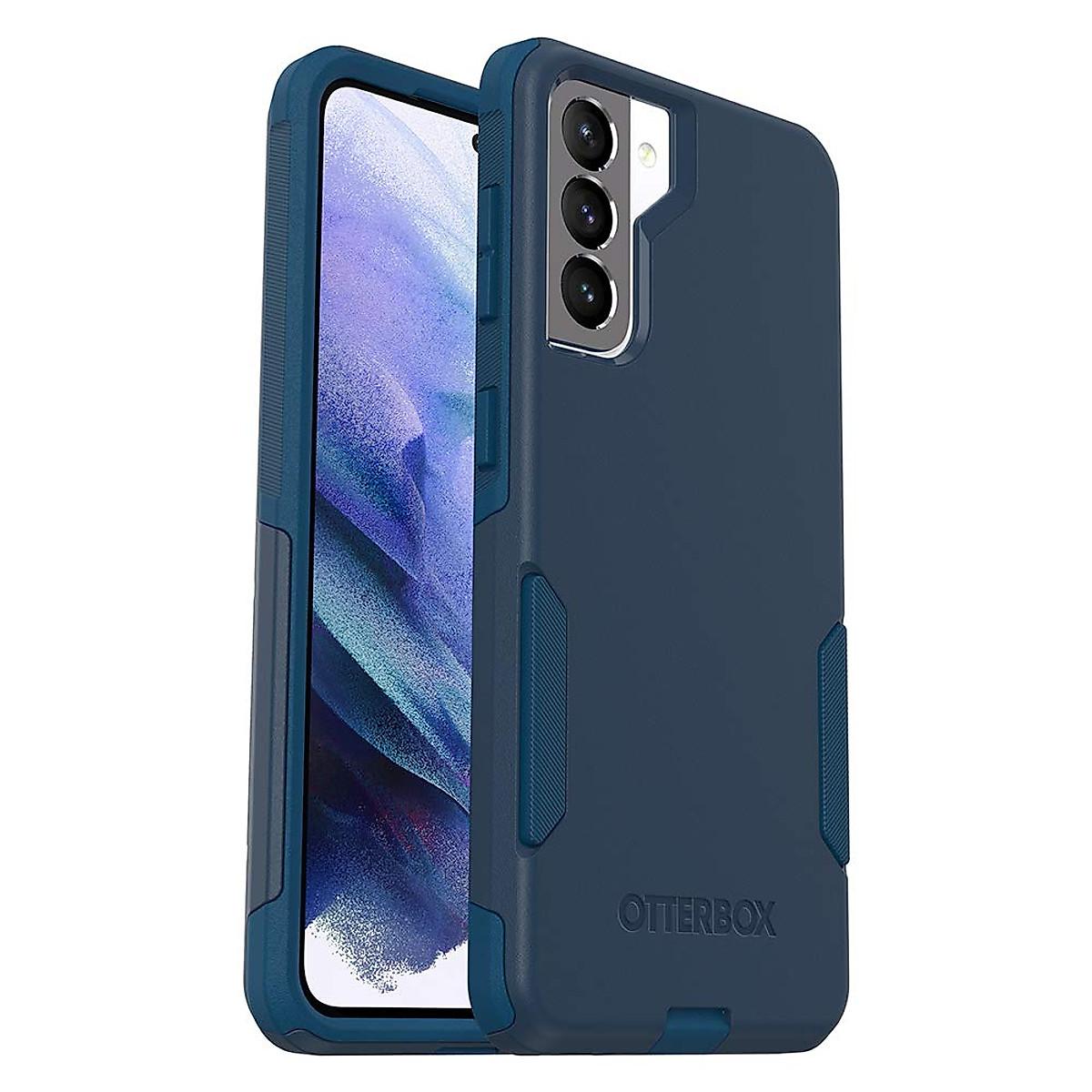 OtterBox Galaxy S21 5G (ONLY - DOES NOT FIT Plus or Ultra) Commuter Series Case - BESPOKE WAY (BLAZER BLUE/STORMY SEAS BLUE), slim & tough, pocket-friendly, with port protection