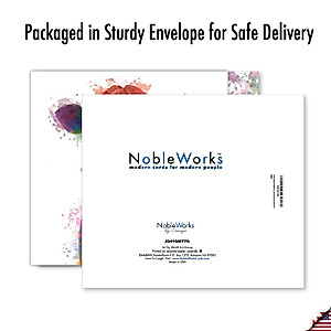 The Best Card Company - 1 Large Thank You Card (8.5 x 11 Inch) - Animal Stationery Greeting, Cute Kids Gratitude Card - Funky Rainbow Wildlife Cow JQ4948ETYG