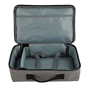 BTIHCEUOT Projector Case, Gray Heavy Duty Nylon Portable Projector Bag for Outdoor
