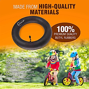 (2-Pack) 10x2 Replacement Inner Tubes 10" x 1.95/2.125 with 2 Levers | Compatible with Bike Schwinn Trike Roadster/Tricycle/BoB Revolution Motion - Made from BPA/Latex Free Quality Butyl Rubber