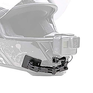 Aluminum Motorcycle Chin Helmet Mount Compatible with GoPro Hero 11/10/9/8 Black/AKASO/Campark/YI Action Camera and More (Aluminum Motorcycle Chin Helmet Mount)