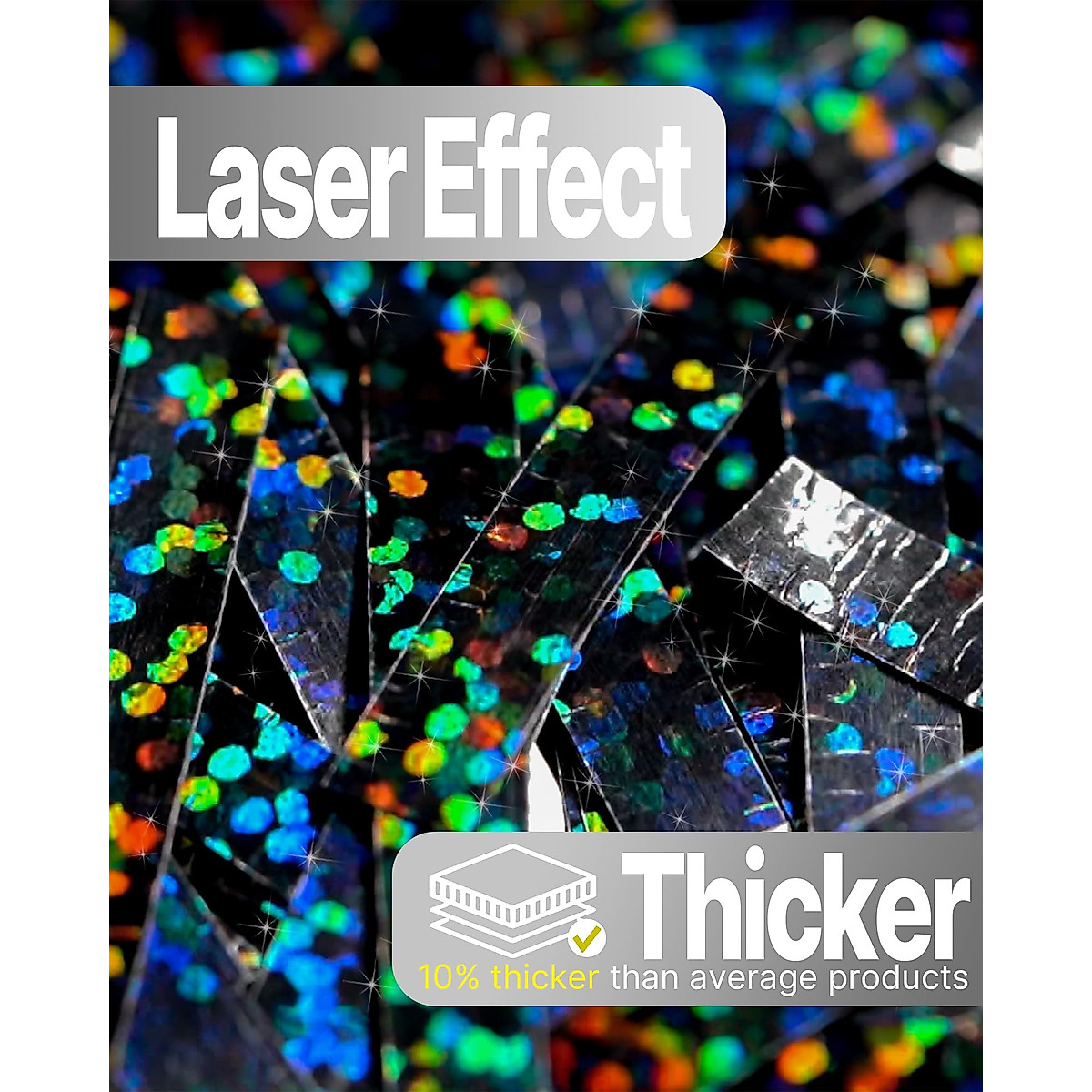 PartyWoo Black Ribbon, 600 Yards Curling Ribbon for Balloons, Iridescent Crimped Ribbon, Shiny Curling Ribbon for Craft, Ribbon for Gift Wrapping, Wedding, Florist Flower (6 Rolls, 100 Yards/Roll)