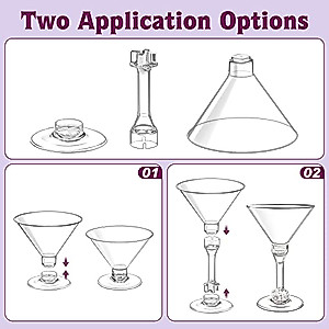 KYAPCK 100 Pack 5oz Plastic Martini Glasses Disposable Mini Martini Cocktail Clear Glasses with Stemmed and Stemless Options for Margarita, Appetizers, and Desserts at Weddings, Parties, and Events